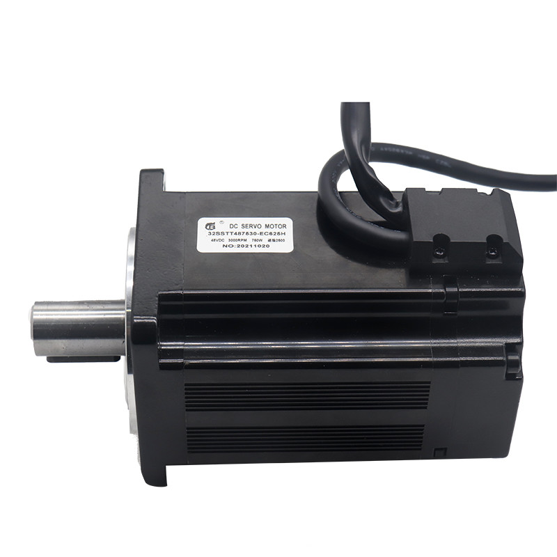 Round Shaft 48v Dc Servo Motor Rated Current 20a For Agv Robot