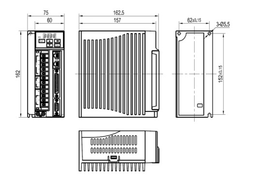 GAPS2AC05 AC Servo Motor Driver 5A/15A Gate Controller For Boom Barrier ...